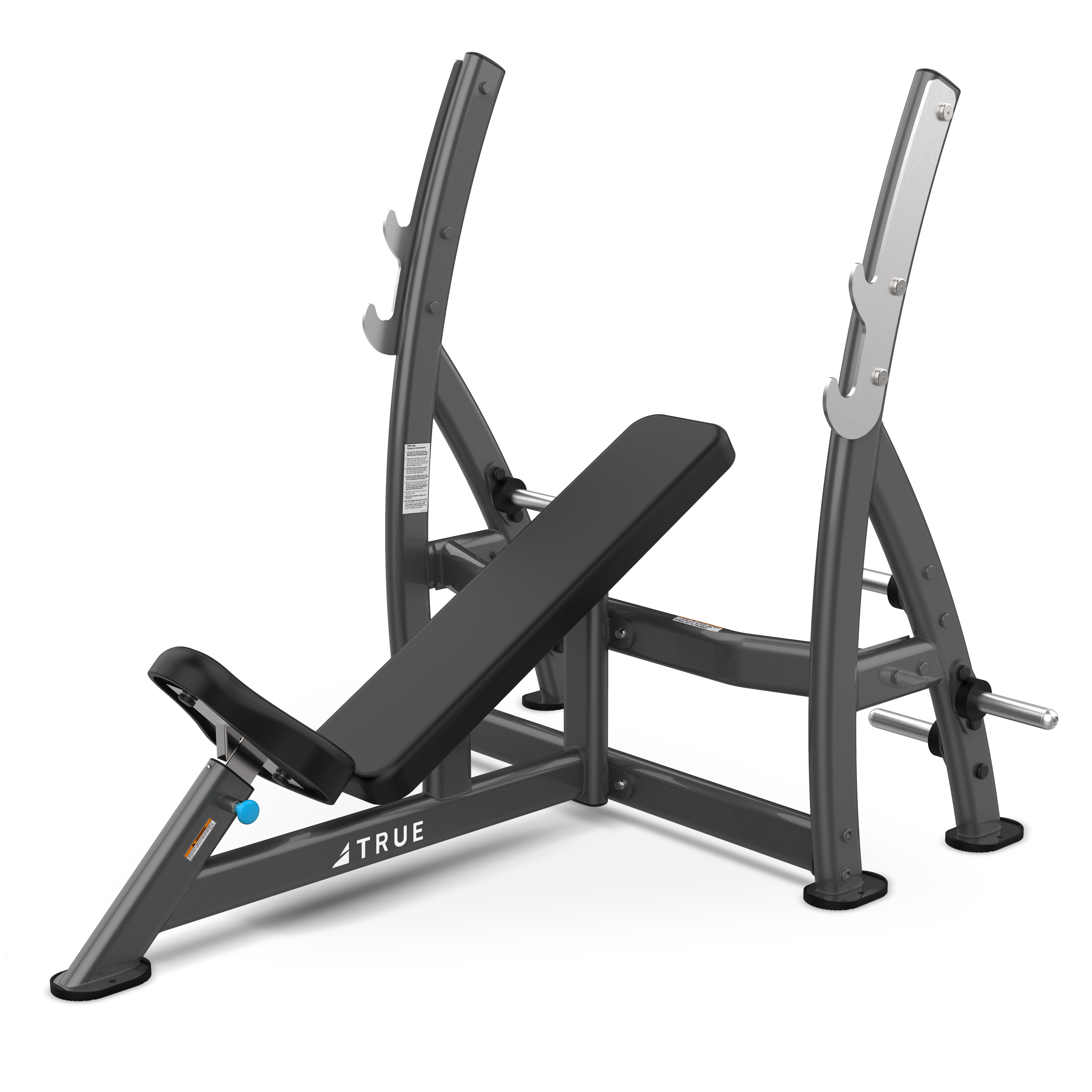 True Fitness XFW Incline Press Bench with plate holders Charcoal ...